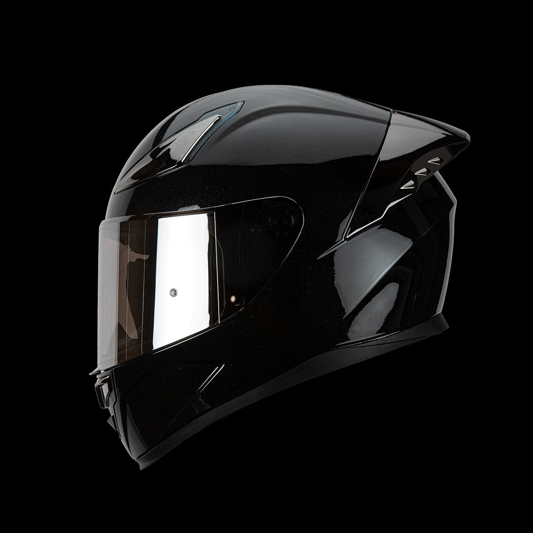 Casco Integral Onix Sparkle Negro Acabado Brillante – Cascos Hax